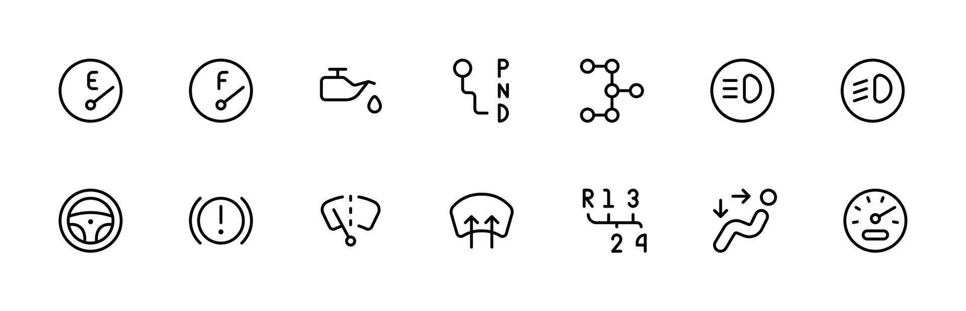 Dashboard icon. car dashboard panel indicators icon. vector ...