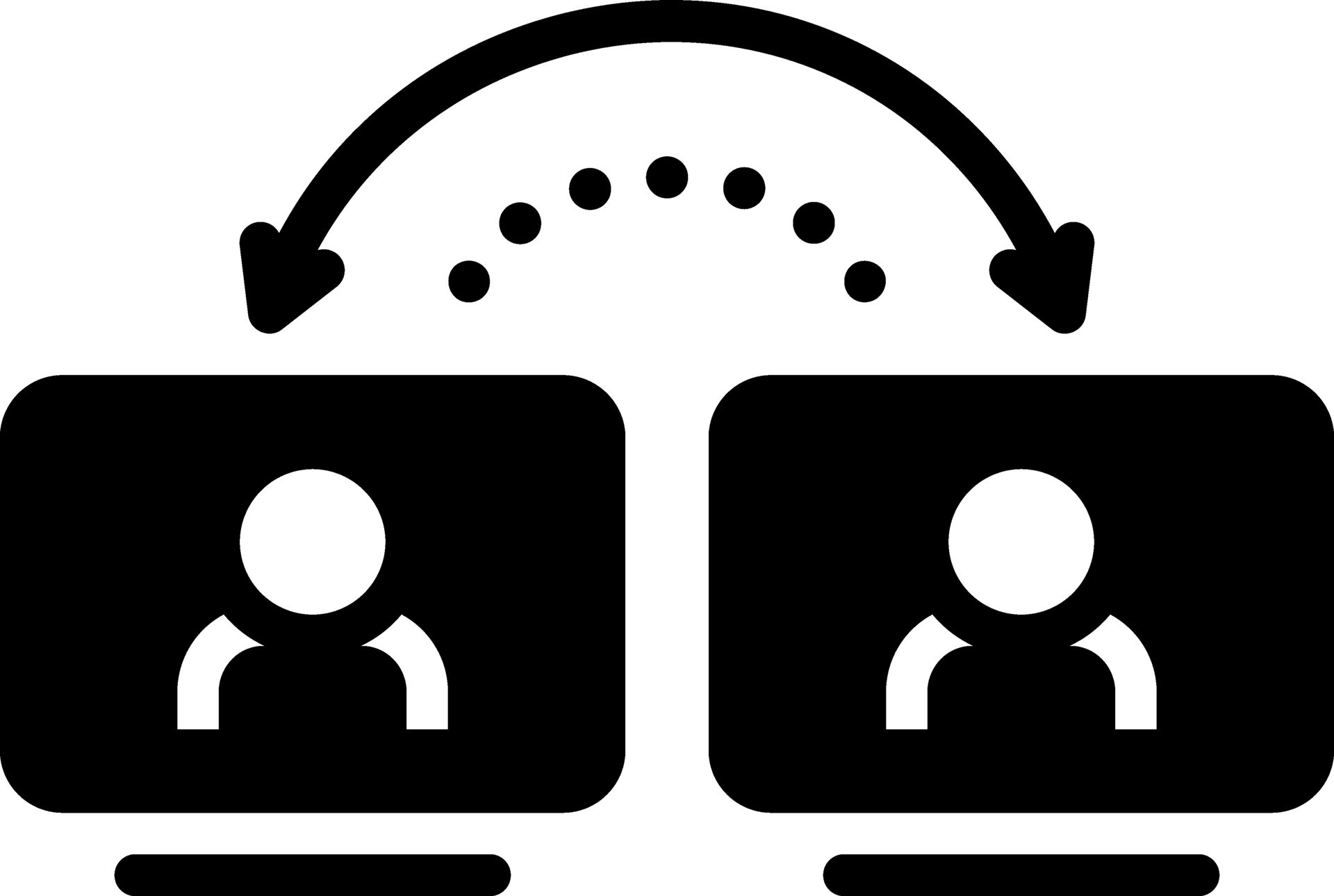 solid icon for interaction 32321050 Vector Art at Vecteezy