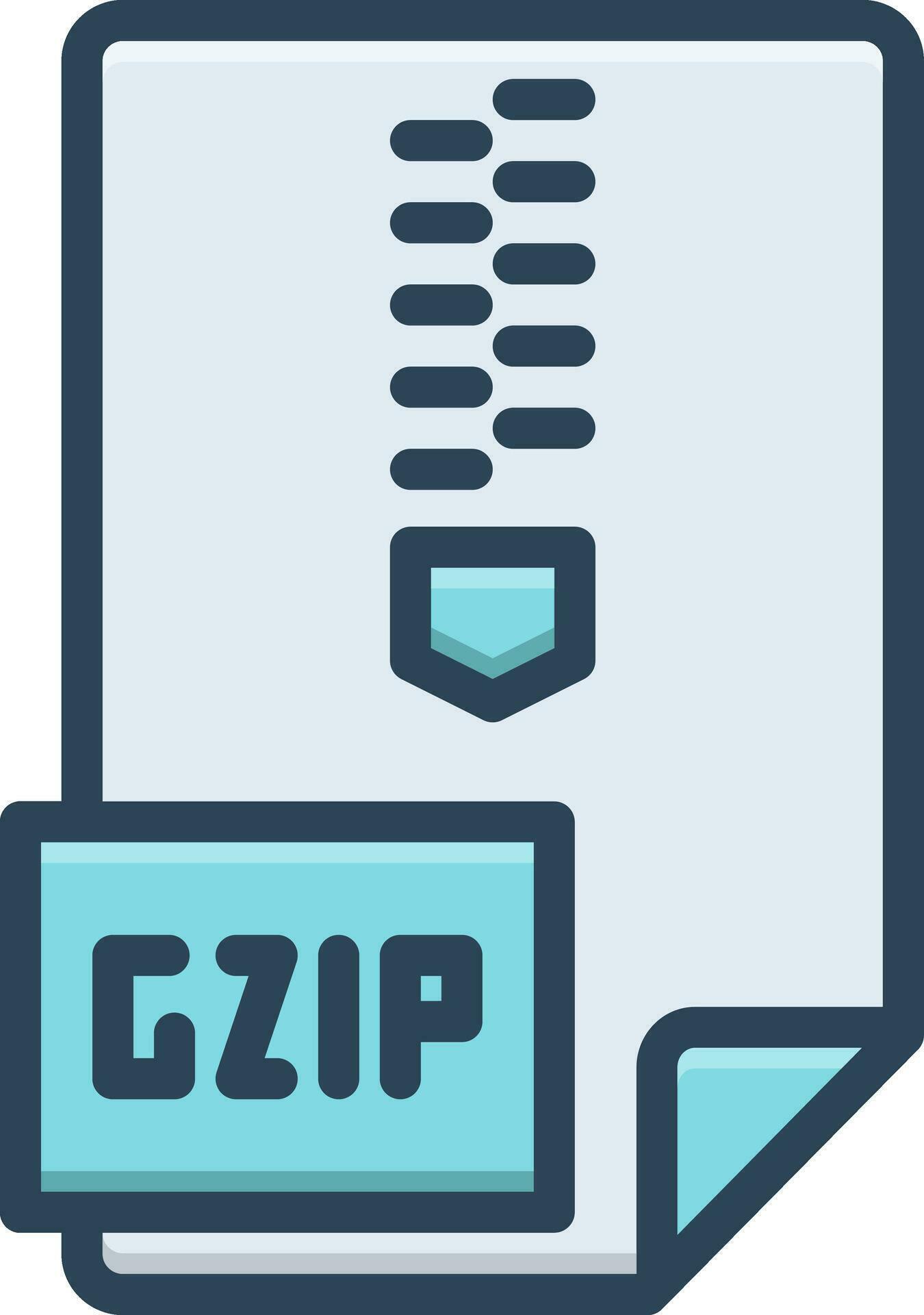 color icon for gzip 32322745 Vector Art at Vecteezy