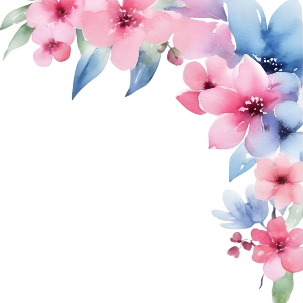 Clipart of watercolor paintings of colorful spring flowers, used for ...