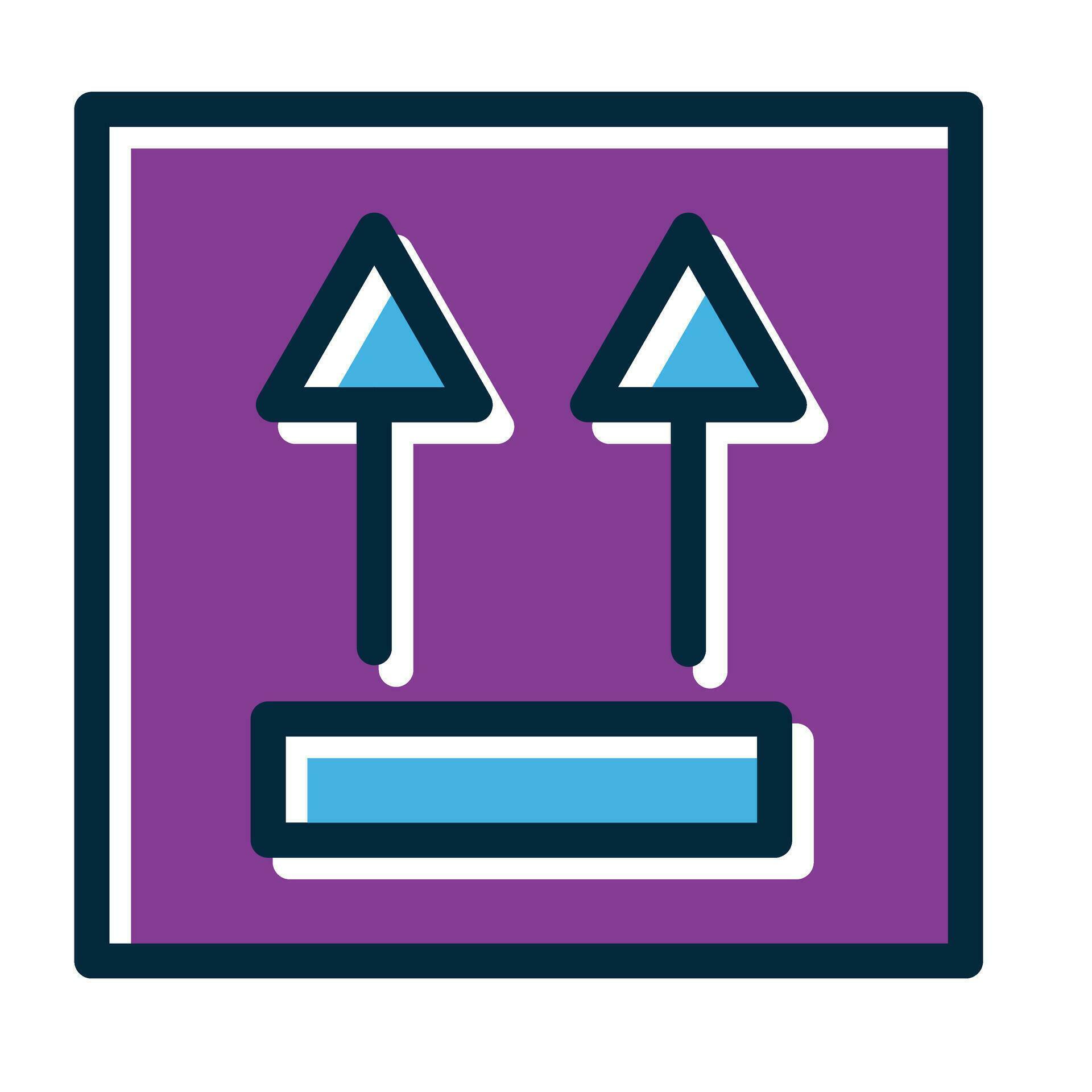 This Side Up Vector Thick Line Filled Dark Colors Icons For Personal ...