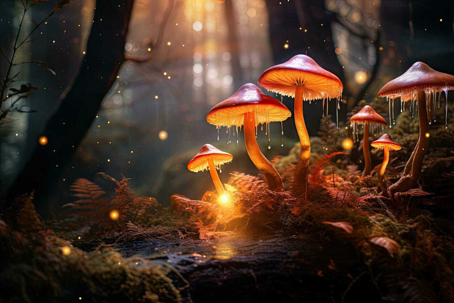 Fantasy forest with magic mushrooms. Fairytale forest. Fantasy forest ... Fantasy forest with magic mushrooms. Fairytale forest. Fantasy forest ...