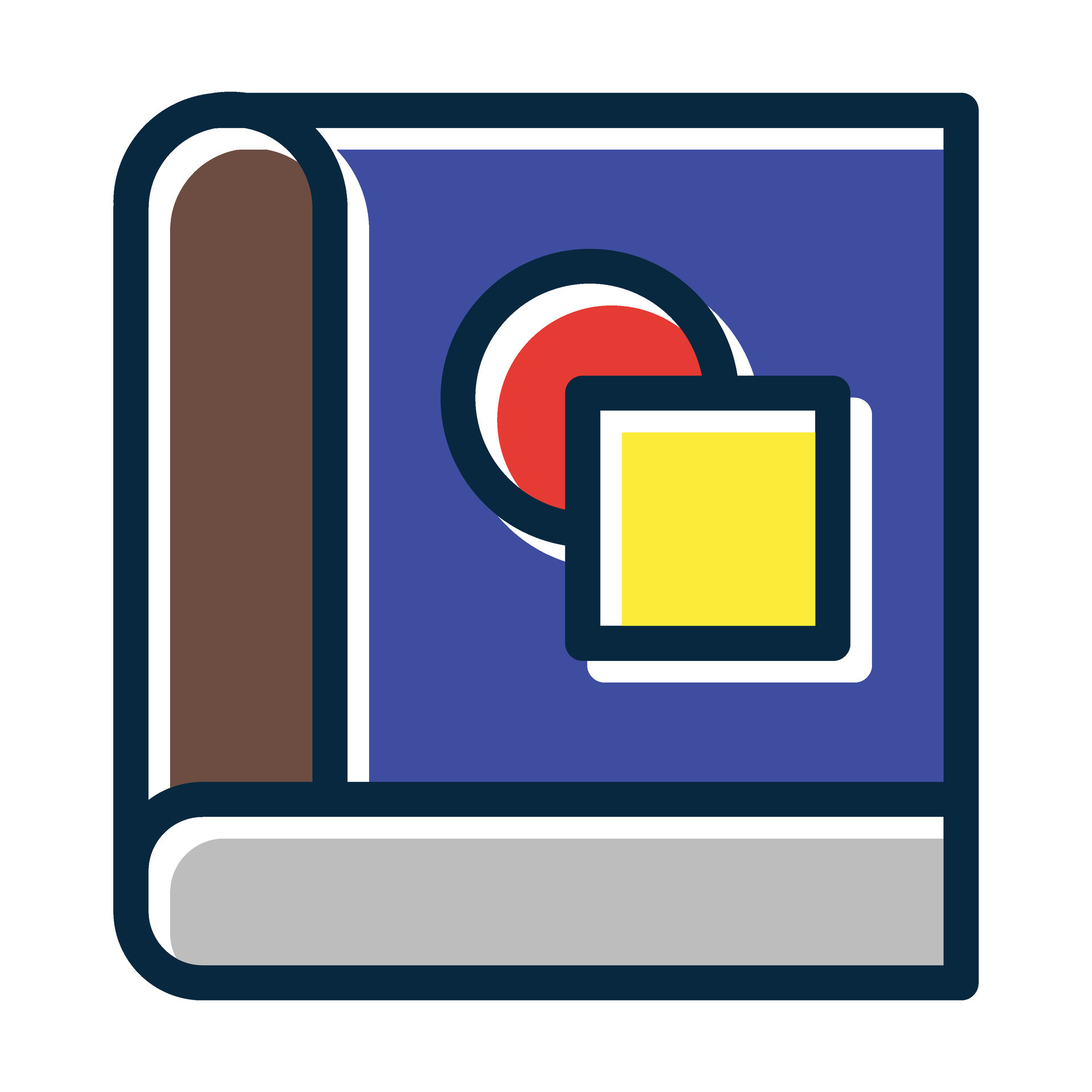 Art Book Vector Thick Line Filled Dark Colors Icons For Personal And ...