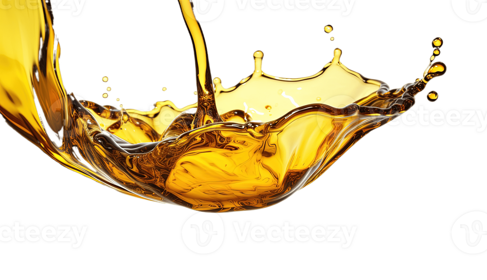 Pouring oil lubricant motor oil isolated on transparent background. PNG file, cut out. AI ...