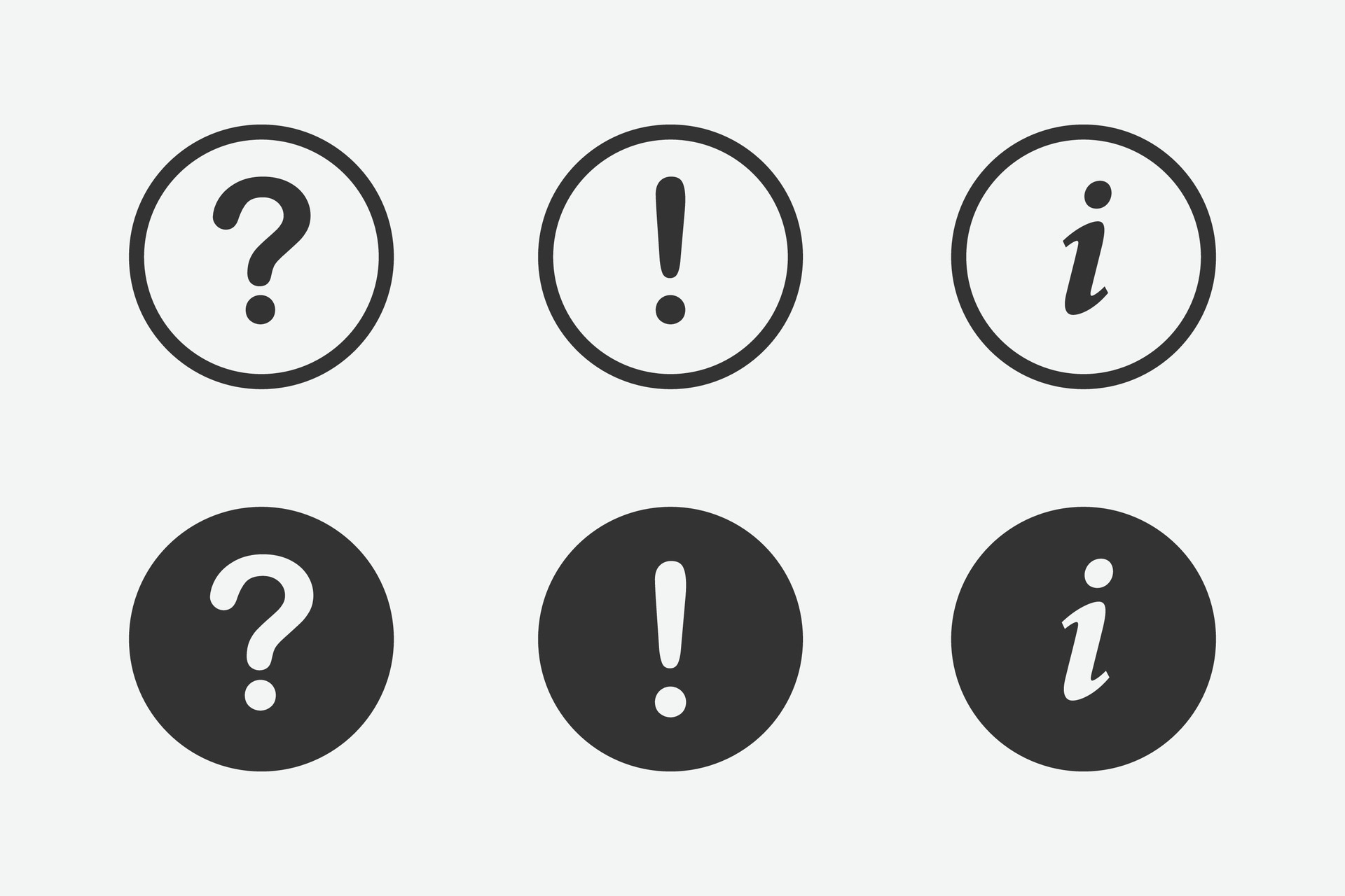 Question, warning vector icons for web and mobile app.information sign ...