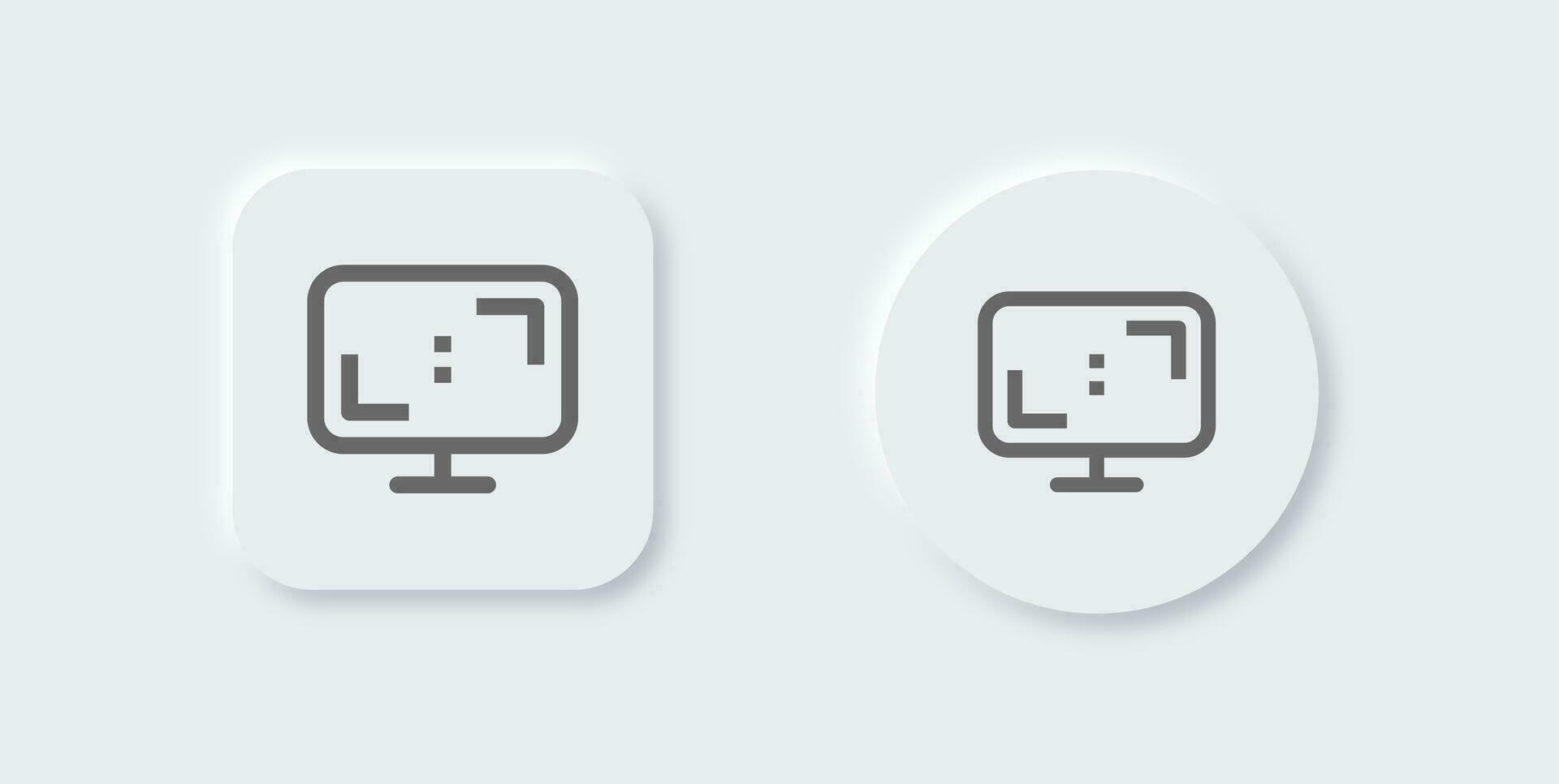 Aspect Ratio Line Icon In Neomorphic Design Style Widescreen Signs