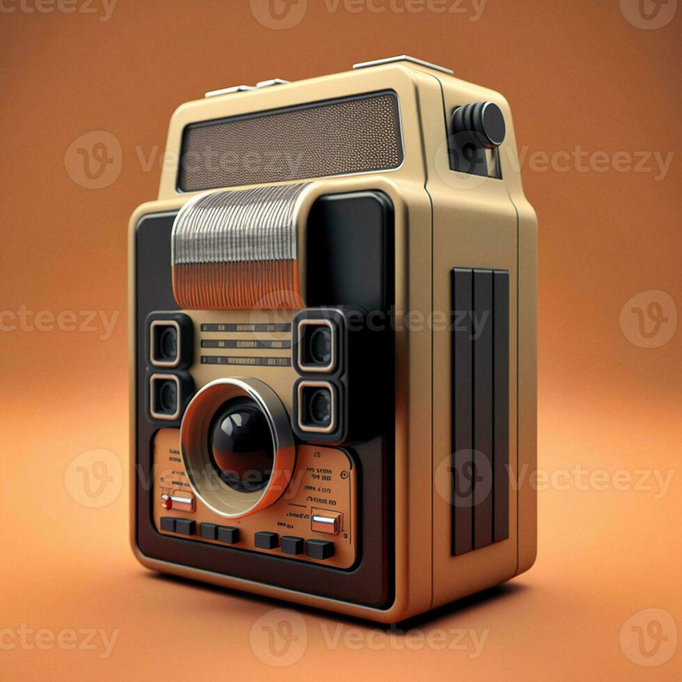 Retro Futuristic AI Generated Radio 32383812 Stock Photo at Vecteezy