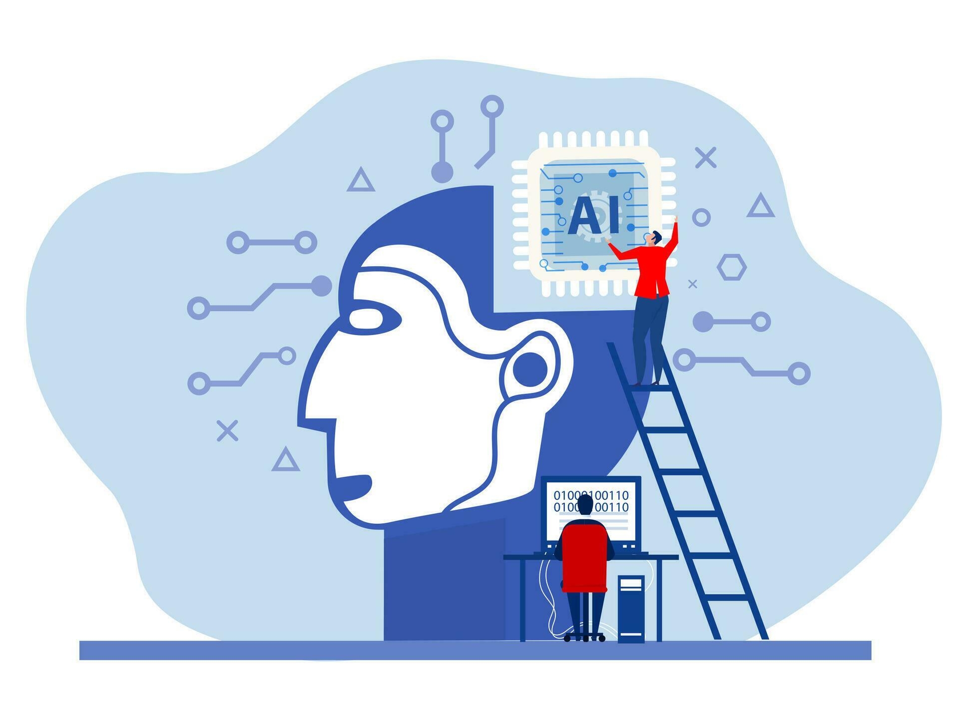 Digital brain human ,Business work AI artificial intelligence with AI ...