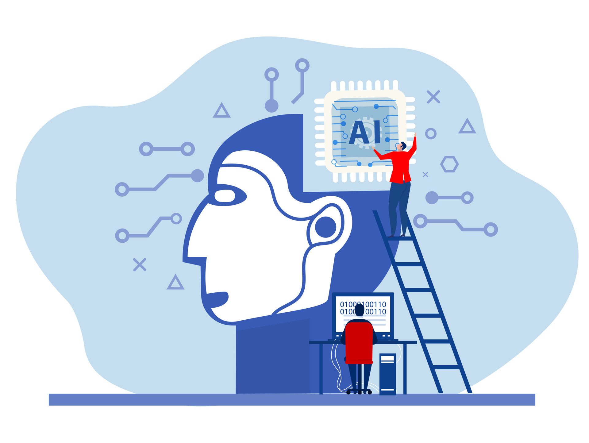 Digital brain human ,Business work AI artificial intelligence with AI ...