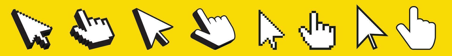 Web Cursor Arrow Finger Mouse Digital Interface Element For Action