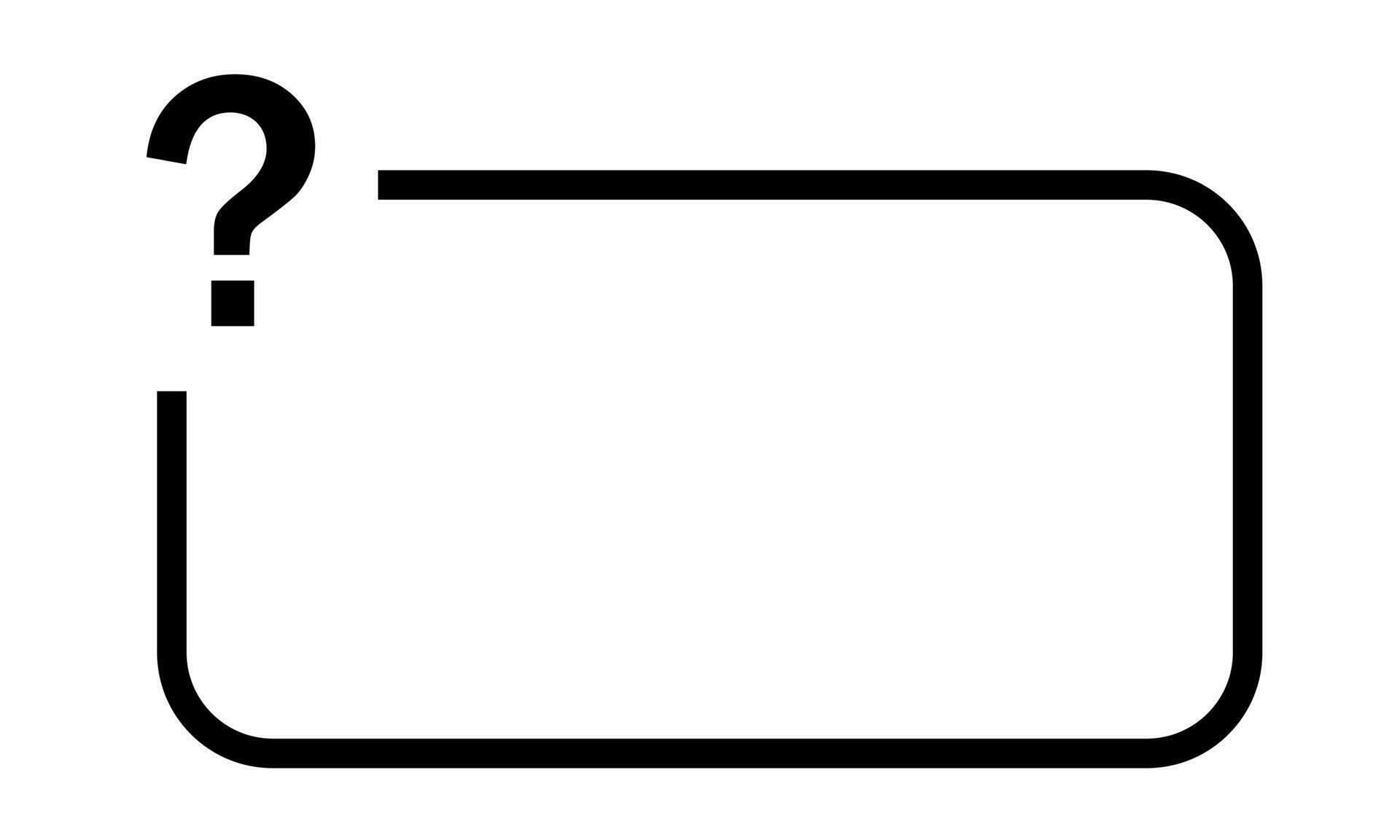 Question black line box faq vector text banner. question frame 32404271 Vector Art at Vecteezy