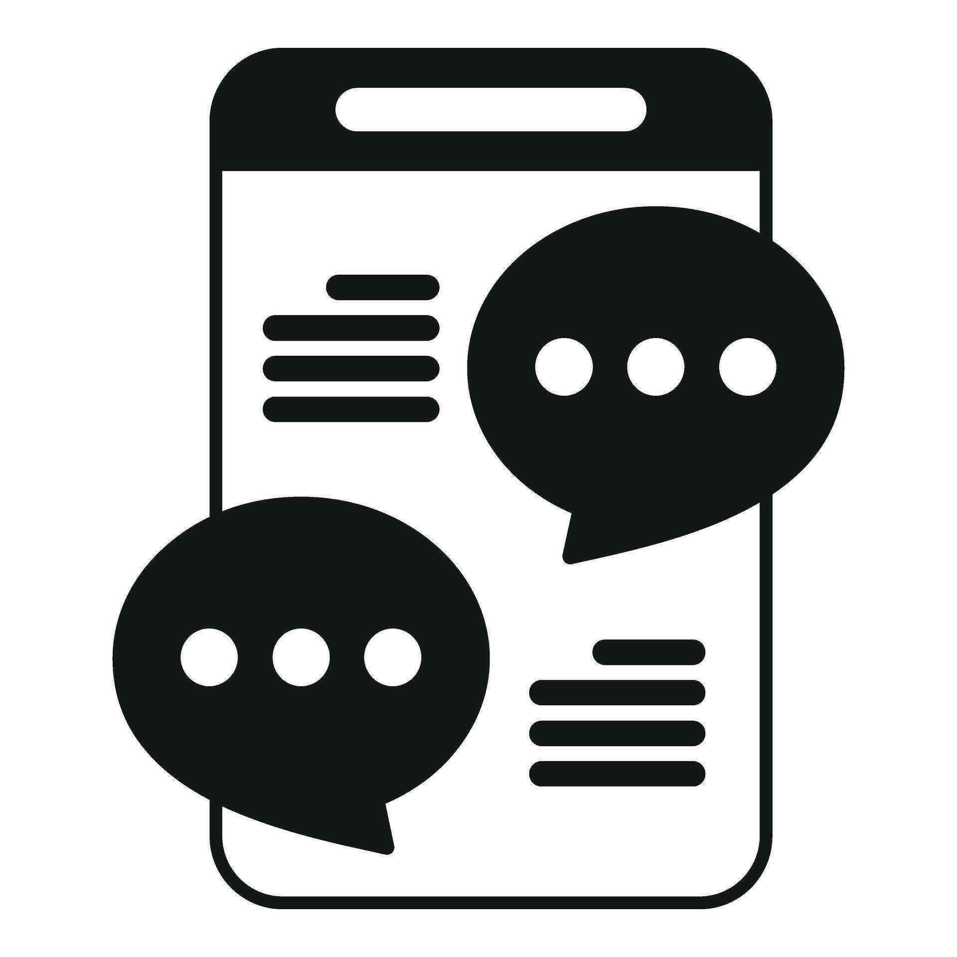 Online web chat icon simple vector. Media network 32407550 Vector Art ...