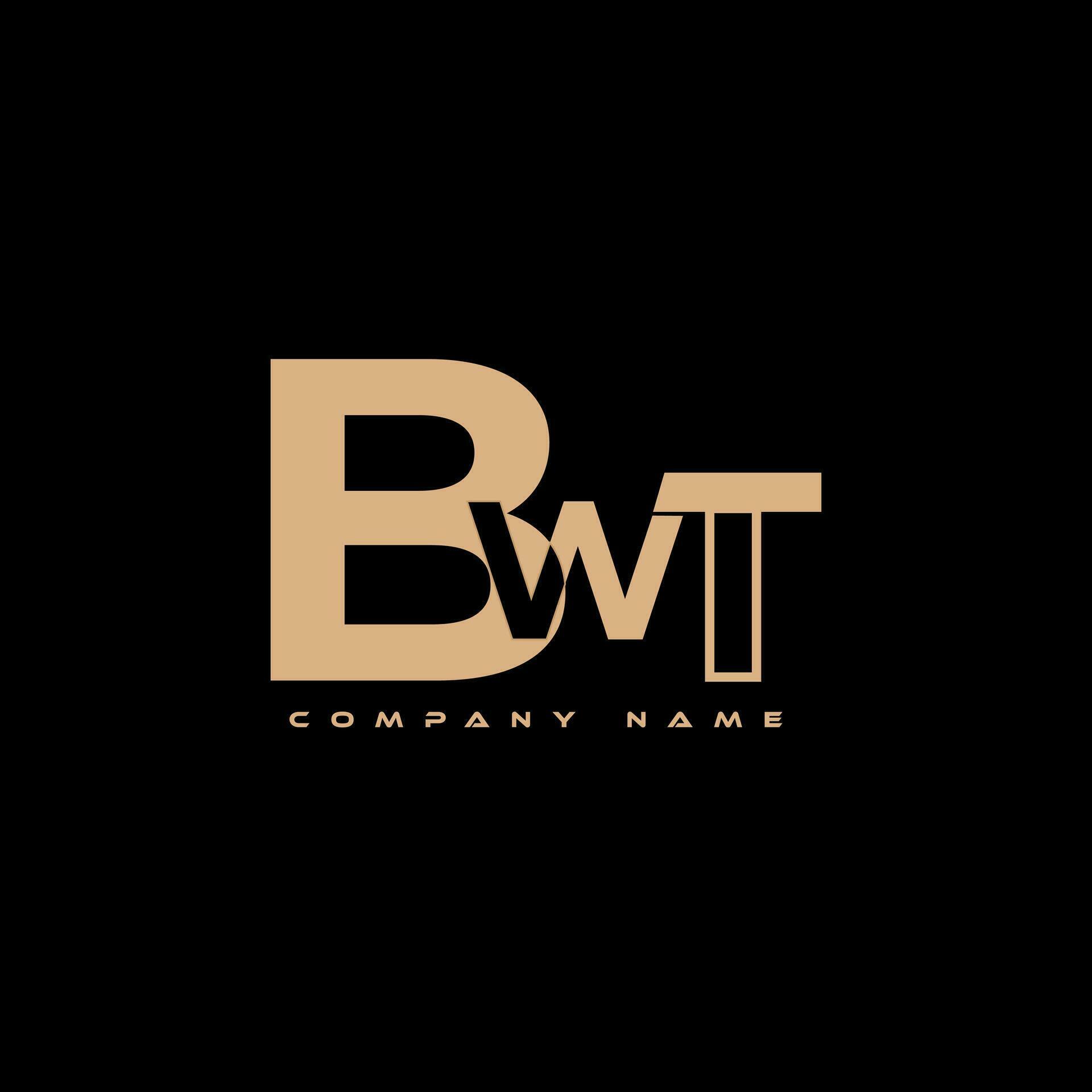 Vector initial letter BWT logotype with swoosh design for company and ...