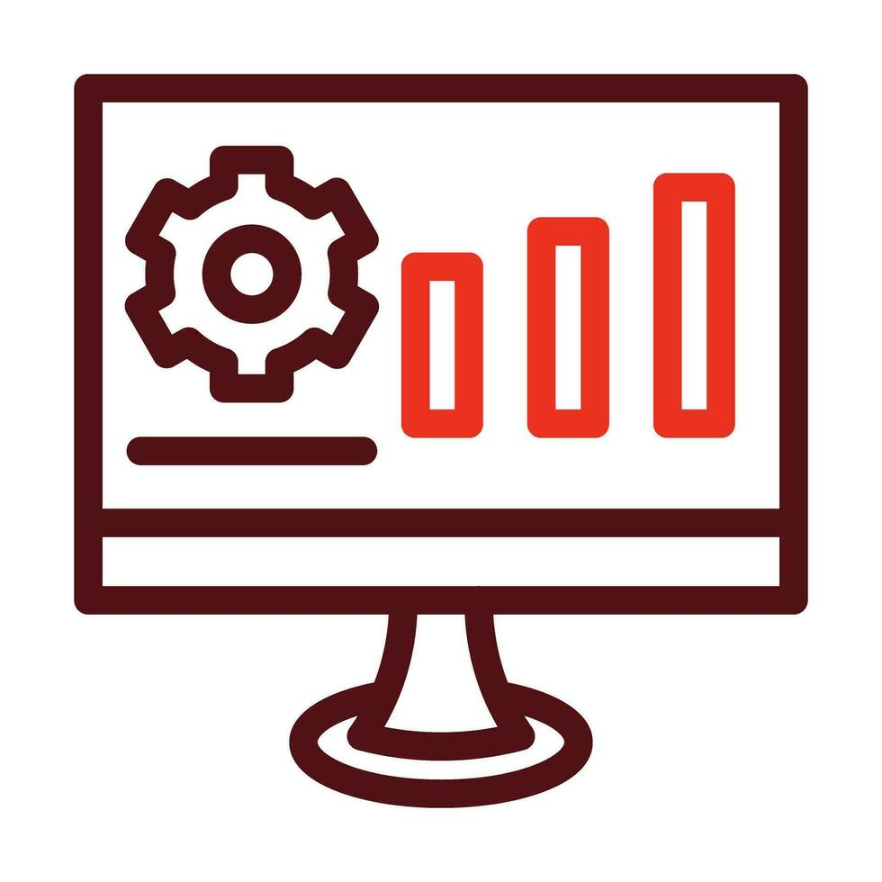 Data-Driven Vector Thick Line Two Color Icons For Personal And ...