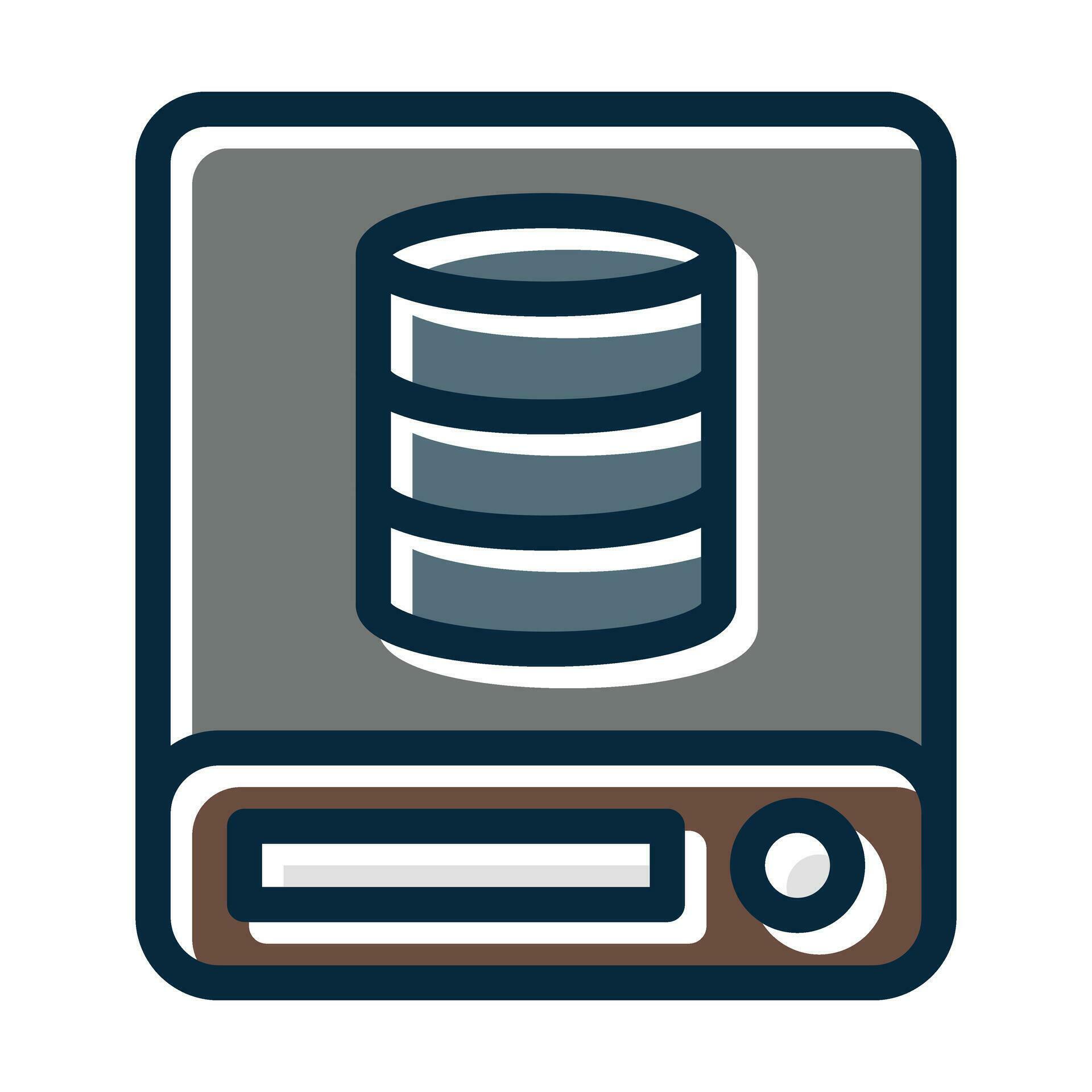 Data Network Vector Thick Line Filled Dark Colors Icons For Personal ...