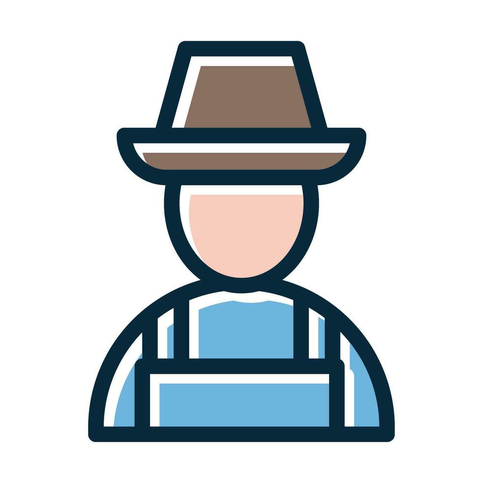 Farmer Vector Thick Line Filled Dark Colors Icons For Personal And ...