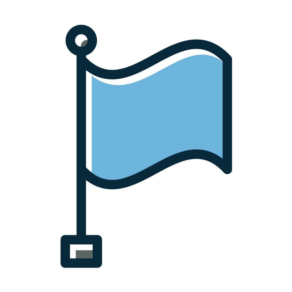 Flagged Vector Thick Line Filled Dark Colors Icons For Personal And ...