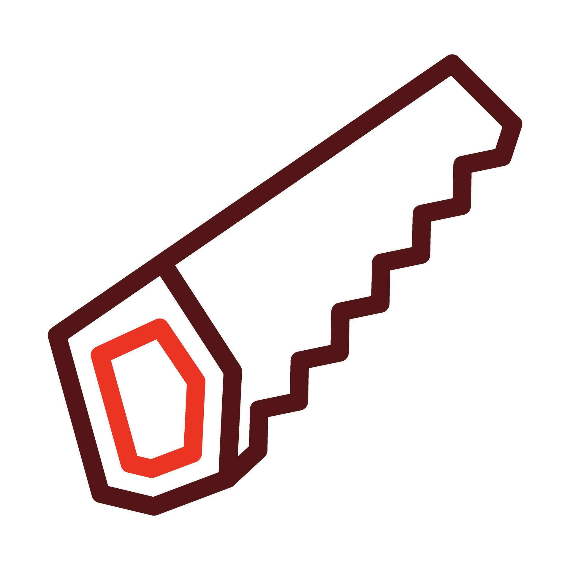 Handsaw Vector Thick Line Two Color Icons For Personal And Commercial ...