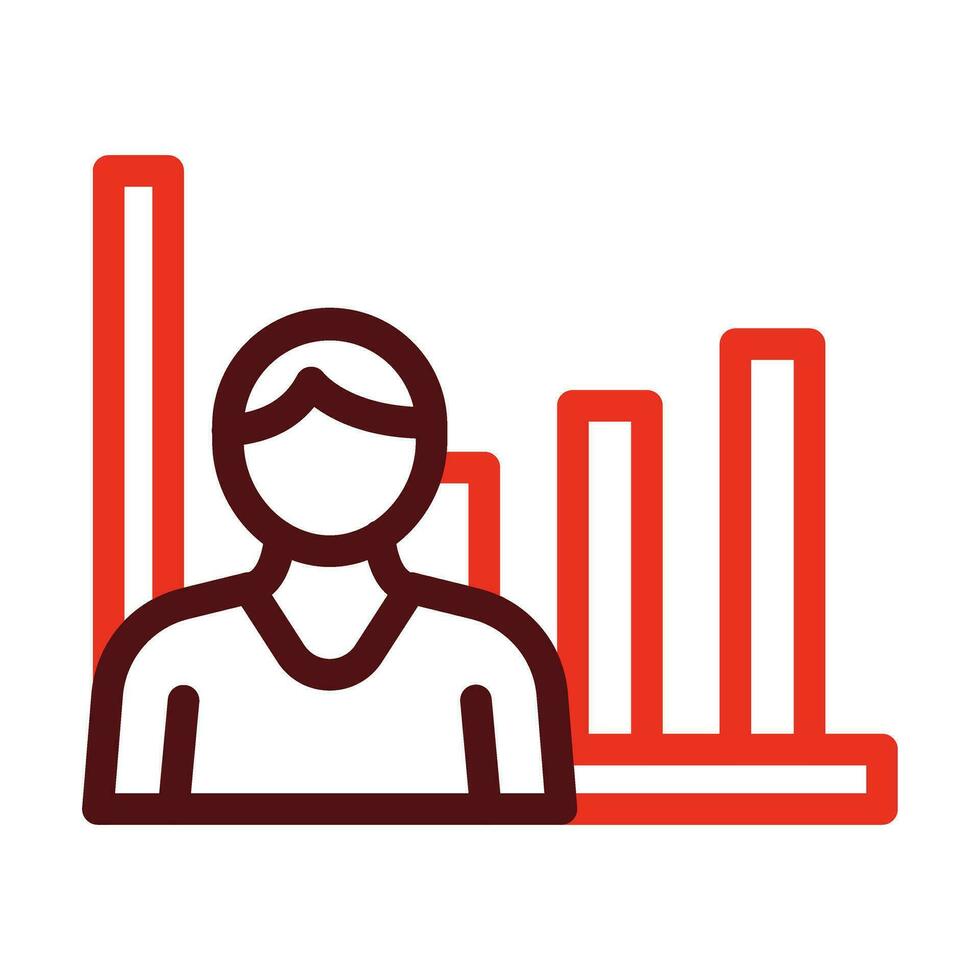 Personality Development Vector Thick Line Two Color Icons For Personal ...