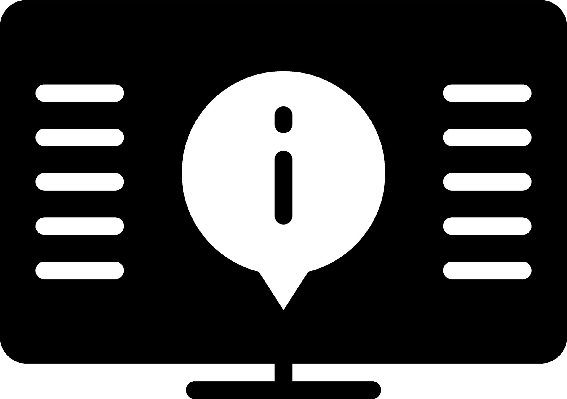 solid icon for informative 32411626 Vector Art at Vecteezy