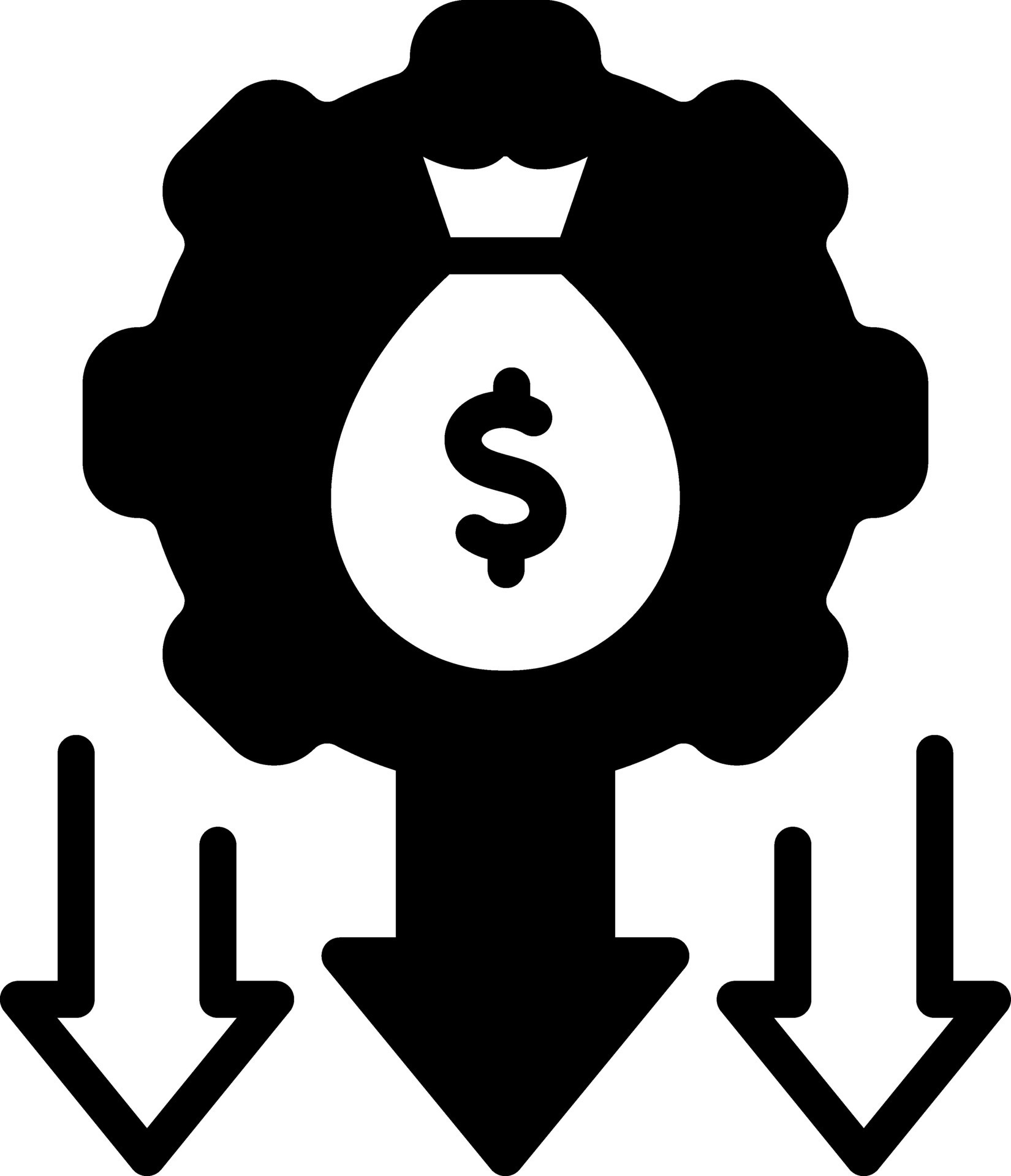 solid icon for reductions 32412671 Vector Art at Vecteezy