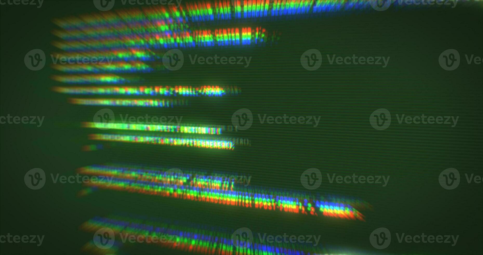 Typing a digital code by a programmer in a programming language, luminous letters and numbers ...