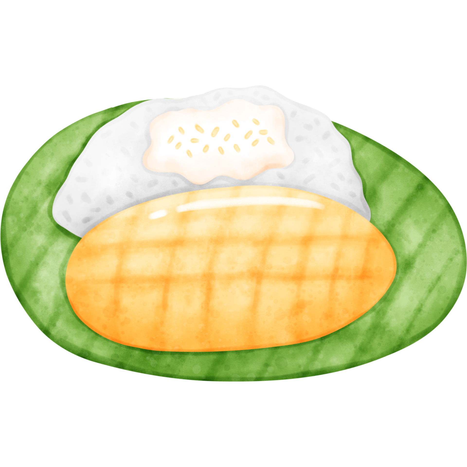 Mango Sticky Rice Mango Watercolor 32414723 Png