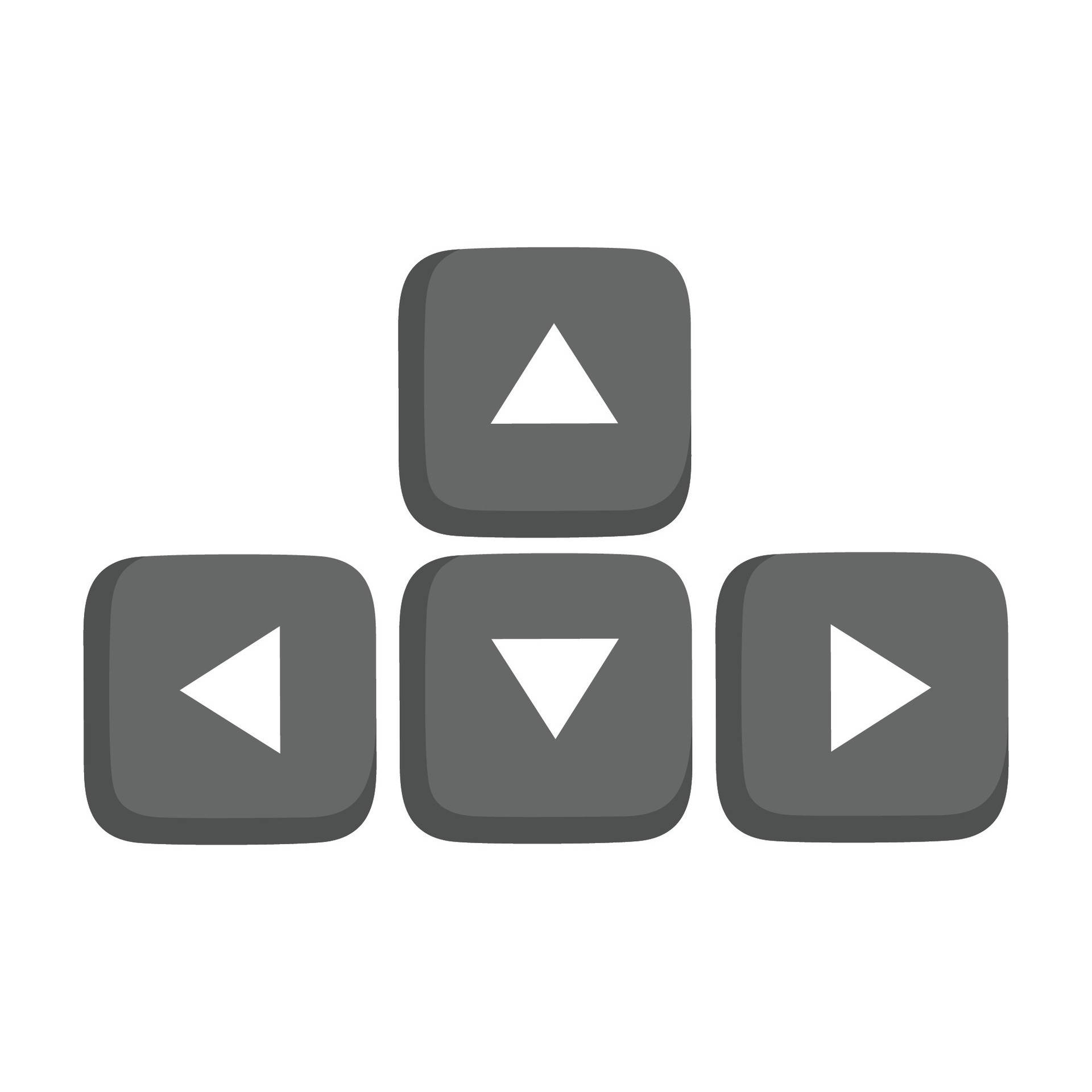 Vector Arrows Computer Keyboard Buttons Desktop Interface Web Icon