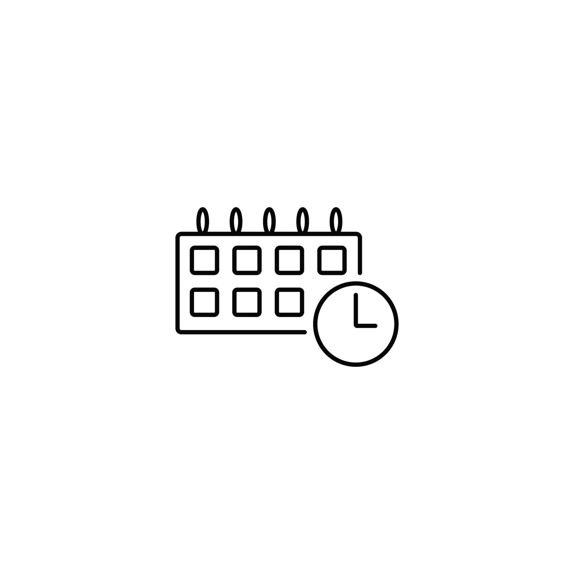 Time And Clock Line Icons Vector Linear Icon Set 32419862 Vector Art