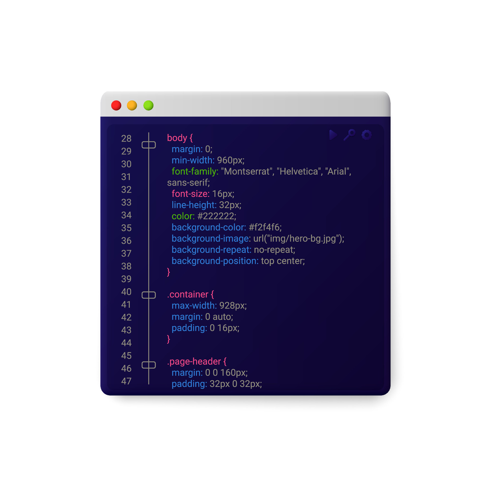 Online windows site with code template. Creation of website with ...