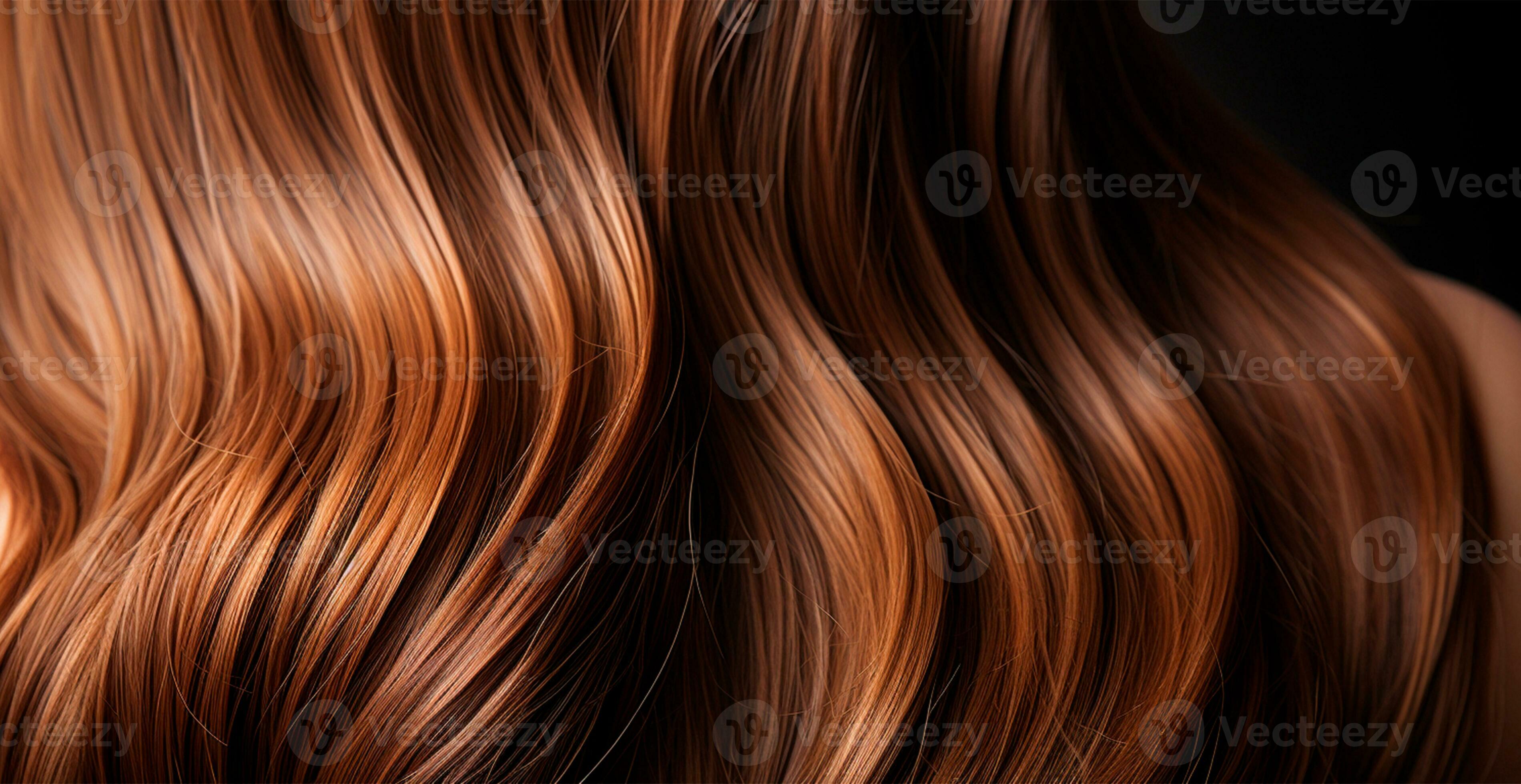 Brown hair close-up as background. Women's long natural dark hair. Wavy ...