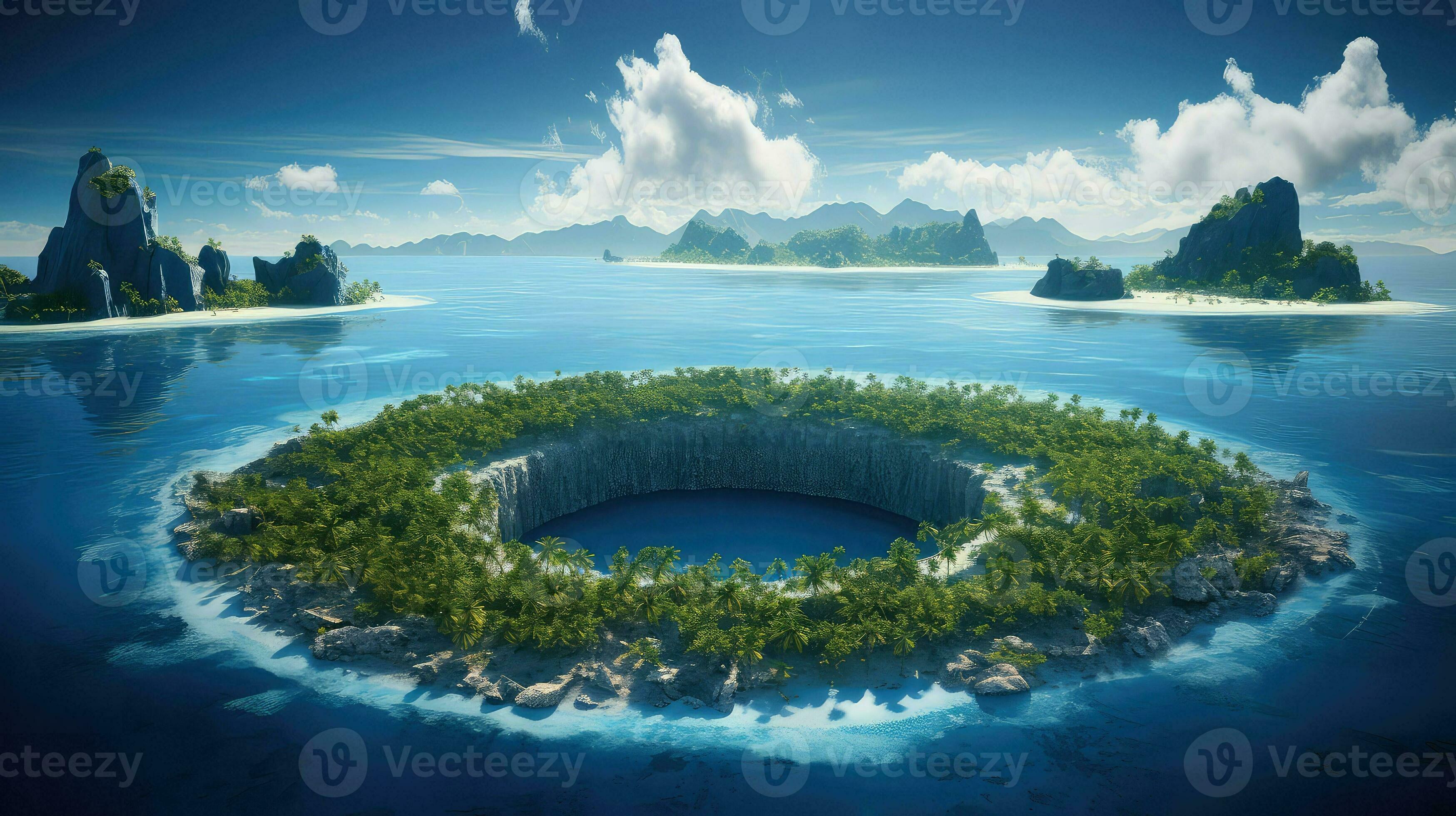 sea polynesian atoll ring ai generated 32457387 Stock Photo at Vecteezy
