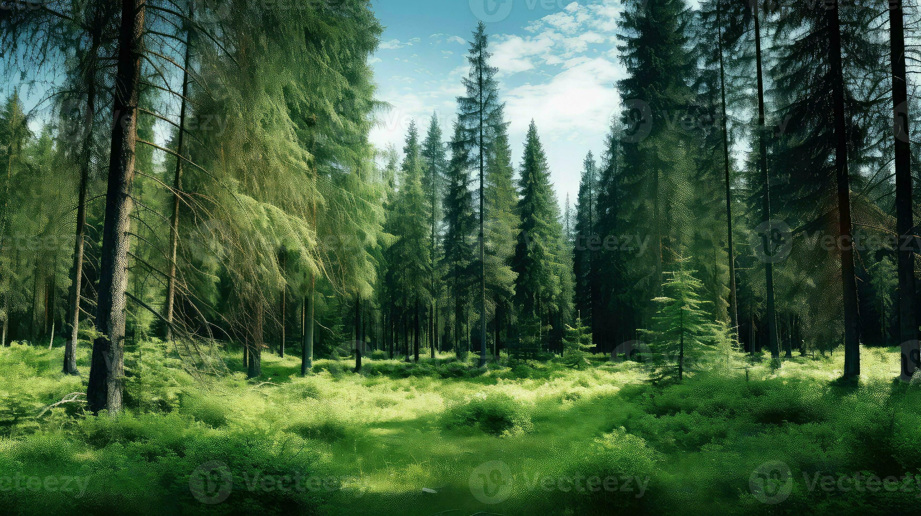tree pristine evergreen forest ai generated 32457891 Stock Photo at ...