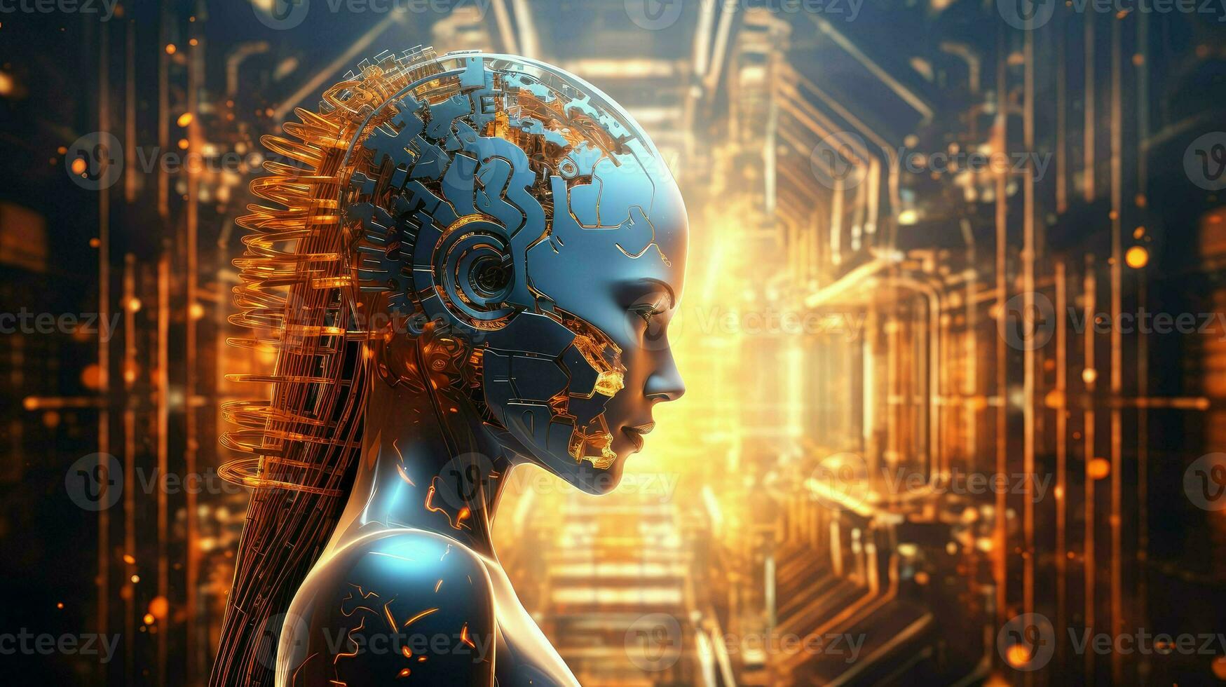 artificial brain robot digital ai generated 32457937 Stock Photo at Vecteezy