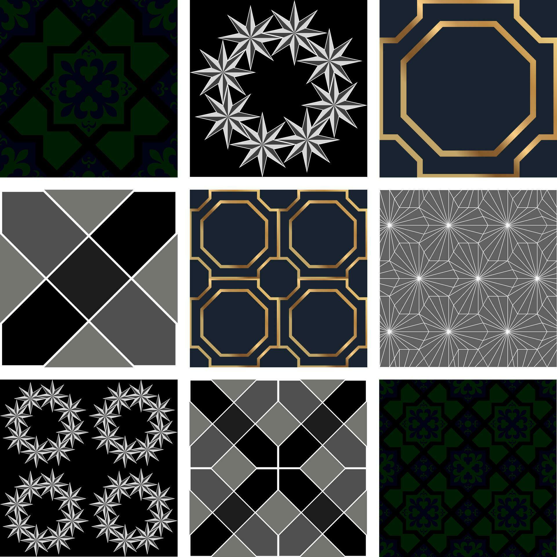 Wall Tile wallpaper vector seamless patterns pattern illustration ...