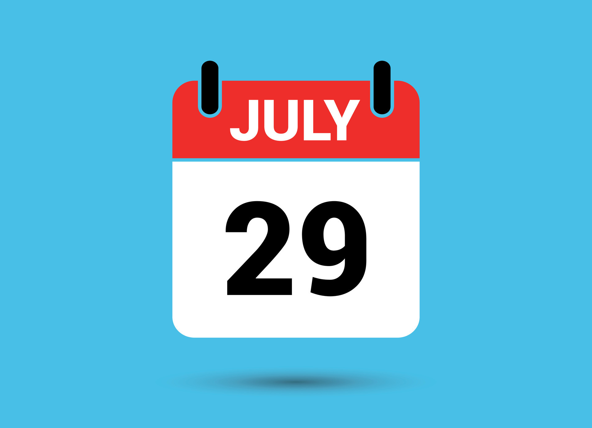 July 29 Calendar Date Flat Icon Day 29 Vector Illustration 32460492 ...
