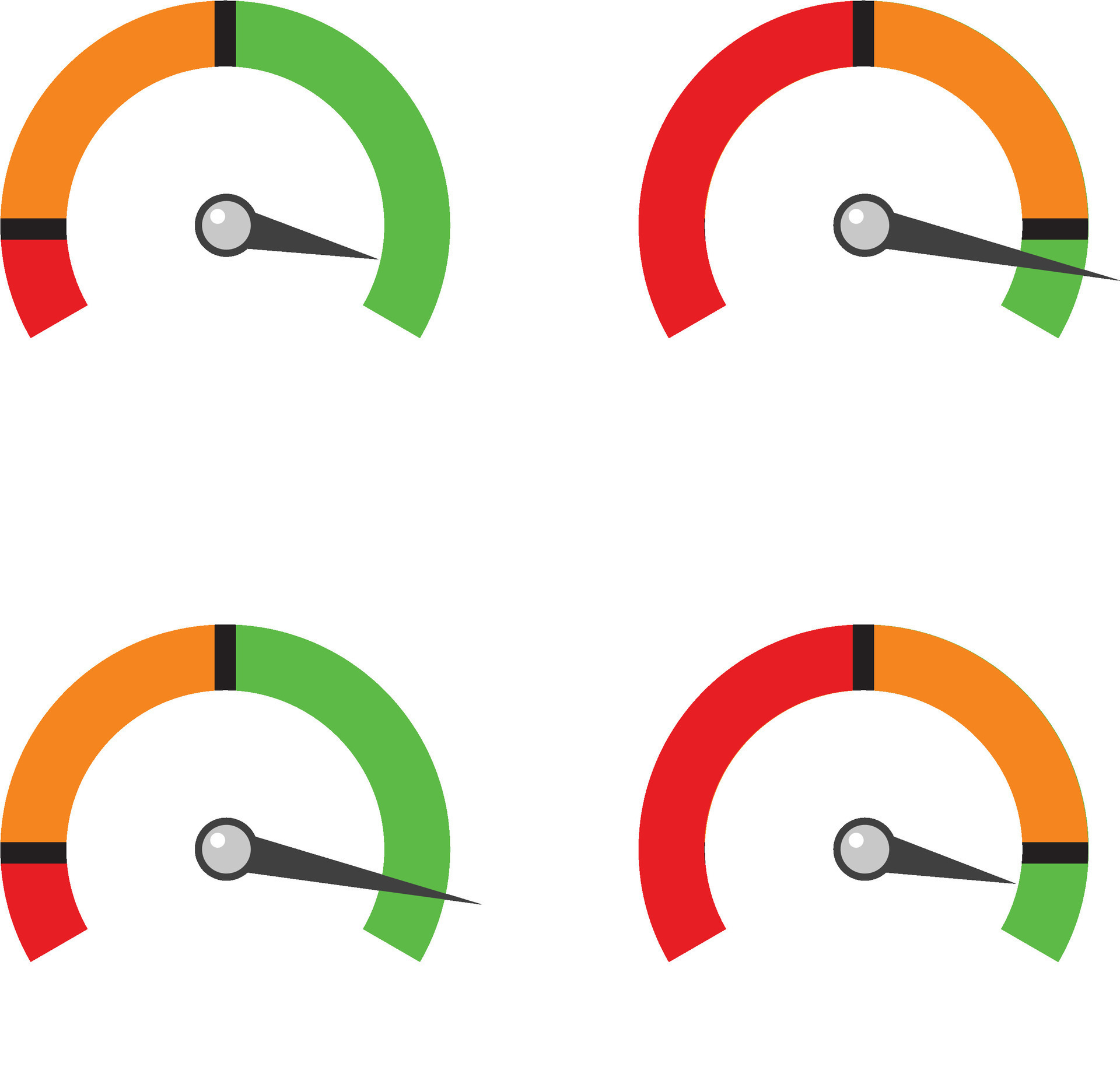 Set Indicator Showing A Progress Of Performance Level 32464378 Vector