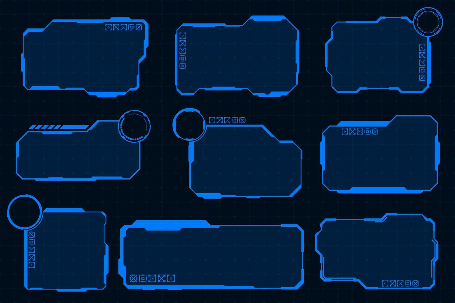 Vector collection technology frame futuristic hi-tech design element ...