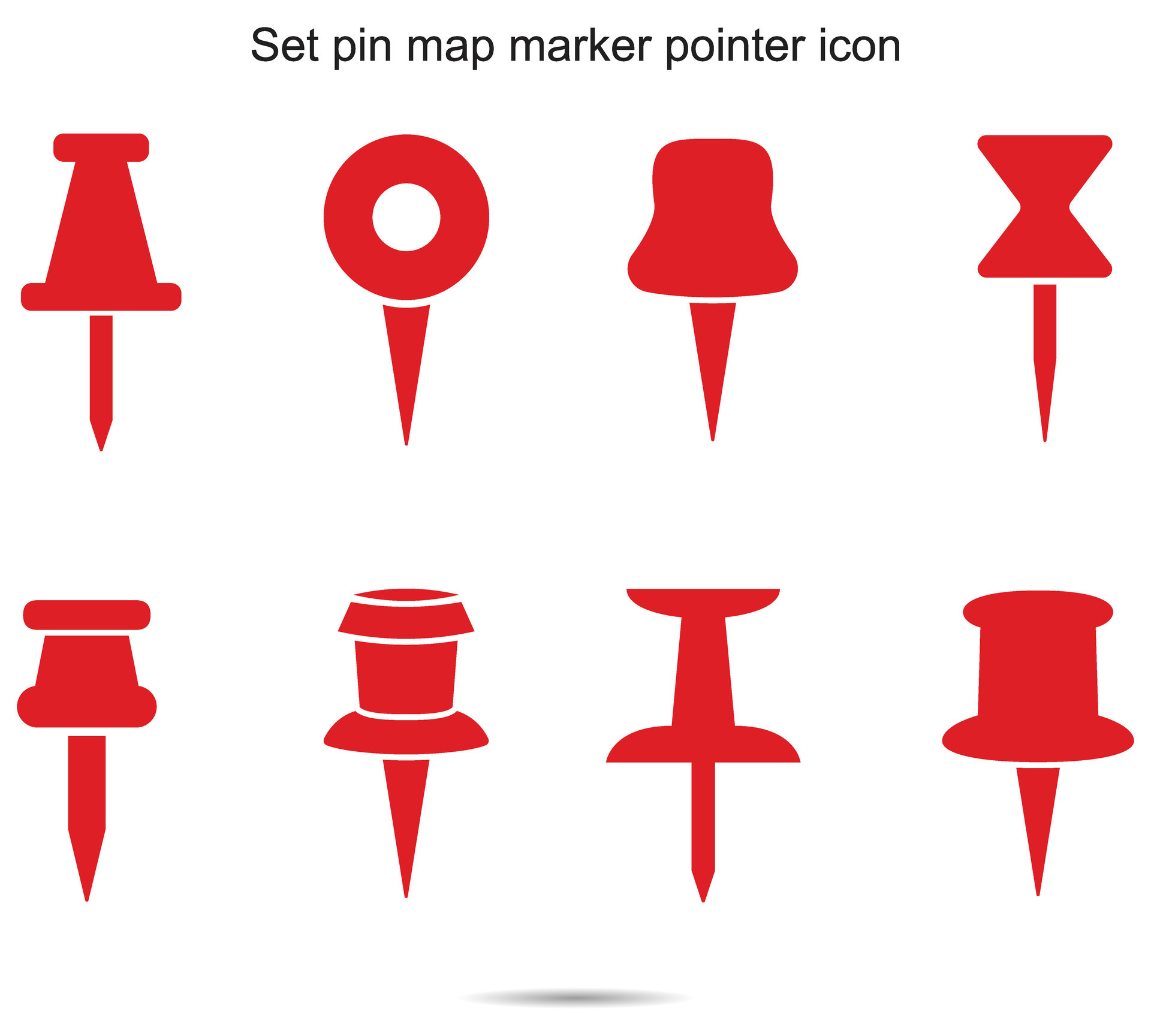 Set pin map marker pointer icon 32466193 Vector Art at Vecteezy
