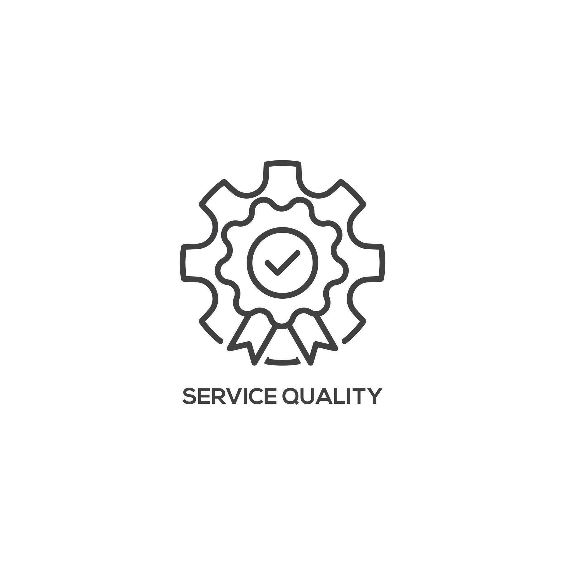 Service Quality icon, business concept. Modern sign, linear pictogram, outline symbol, simple ...