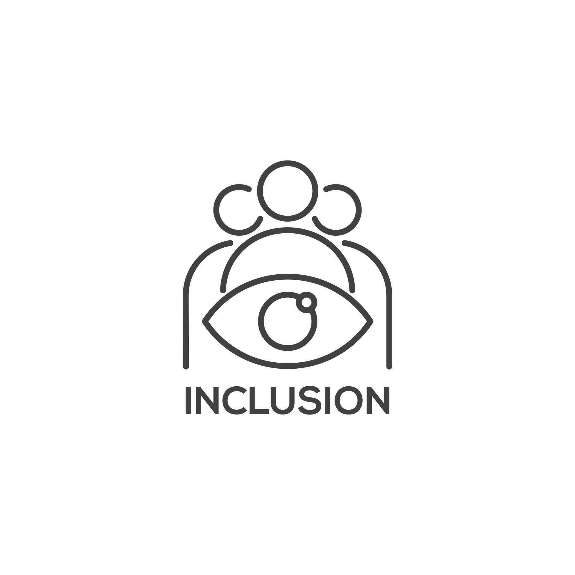 Inclusion icon, business concept. Modern sign, linear pictogram, outline symbol, simple thin ...
