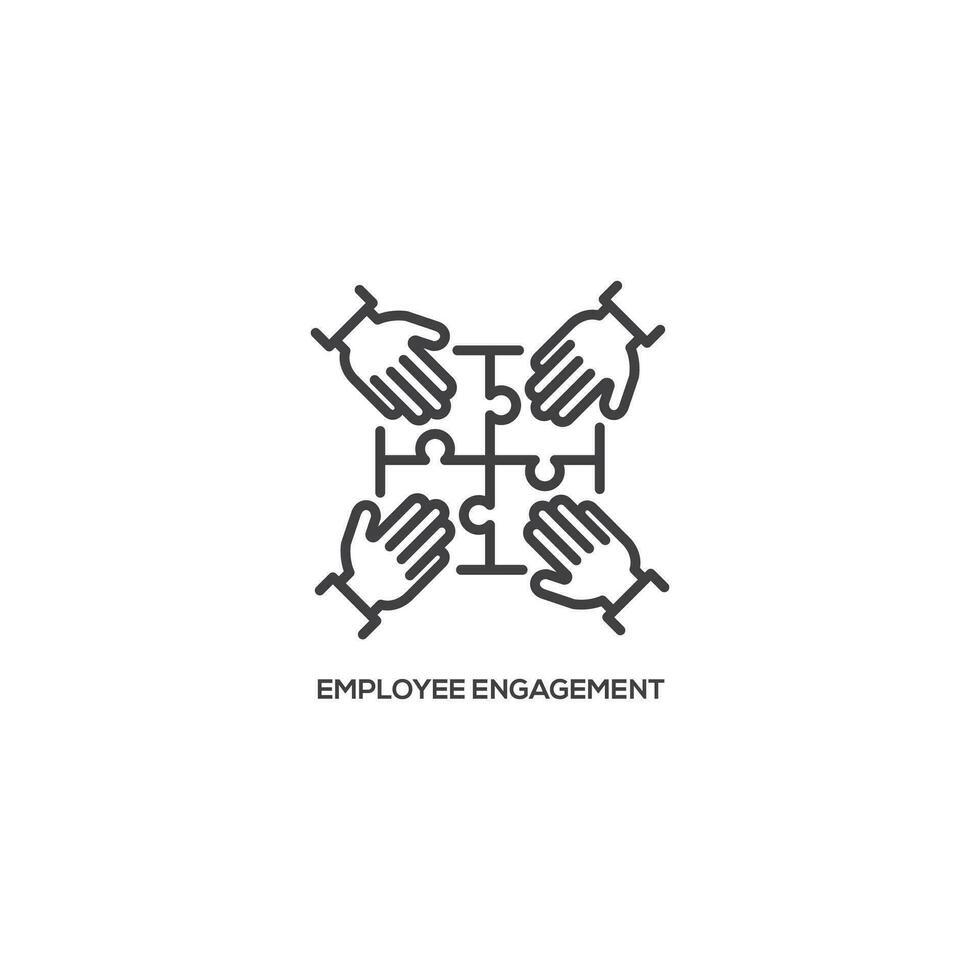 Employee Engagement icon, business concept. Modern sign, linear pictogram, outline symbol ...