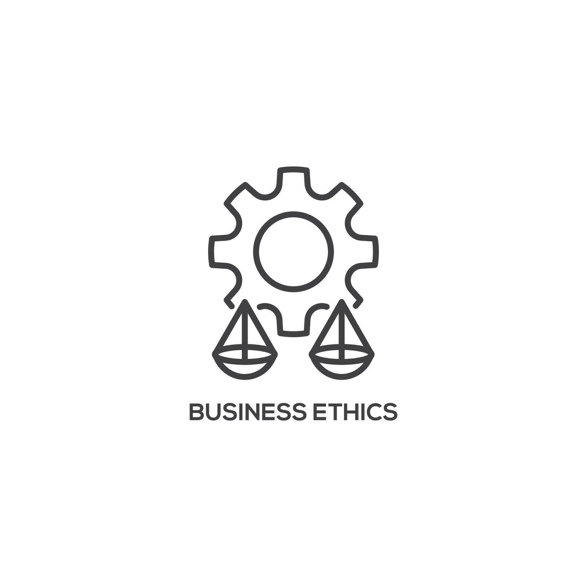 Business Ethics icon, business concept. Modern sign, linear pictogram ...