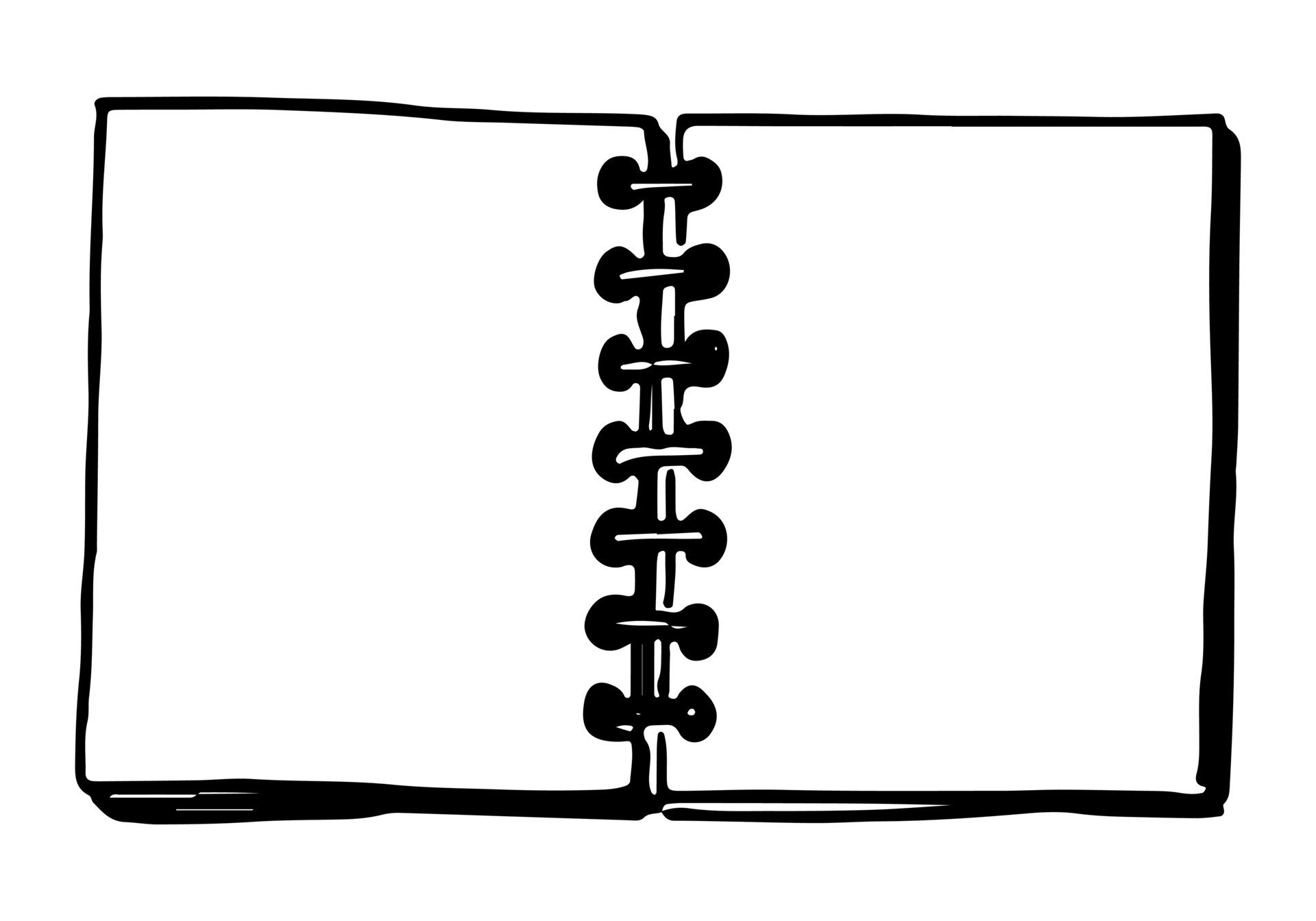 Spiral notepad blank template in doodle style. Clip art for daily ... Spiral notepad blank template in doodle style. Clip art for daily ...
