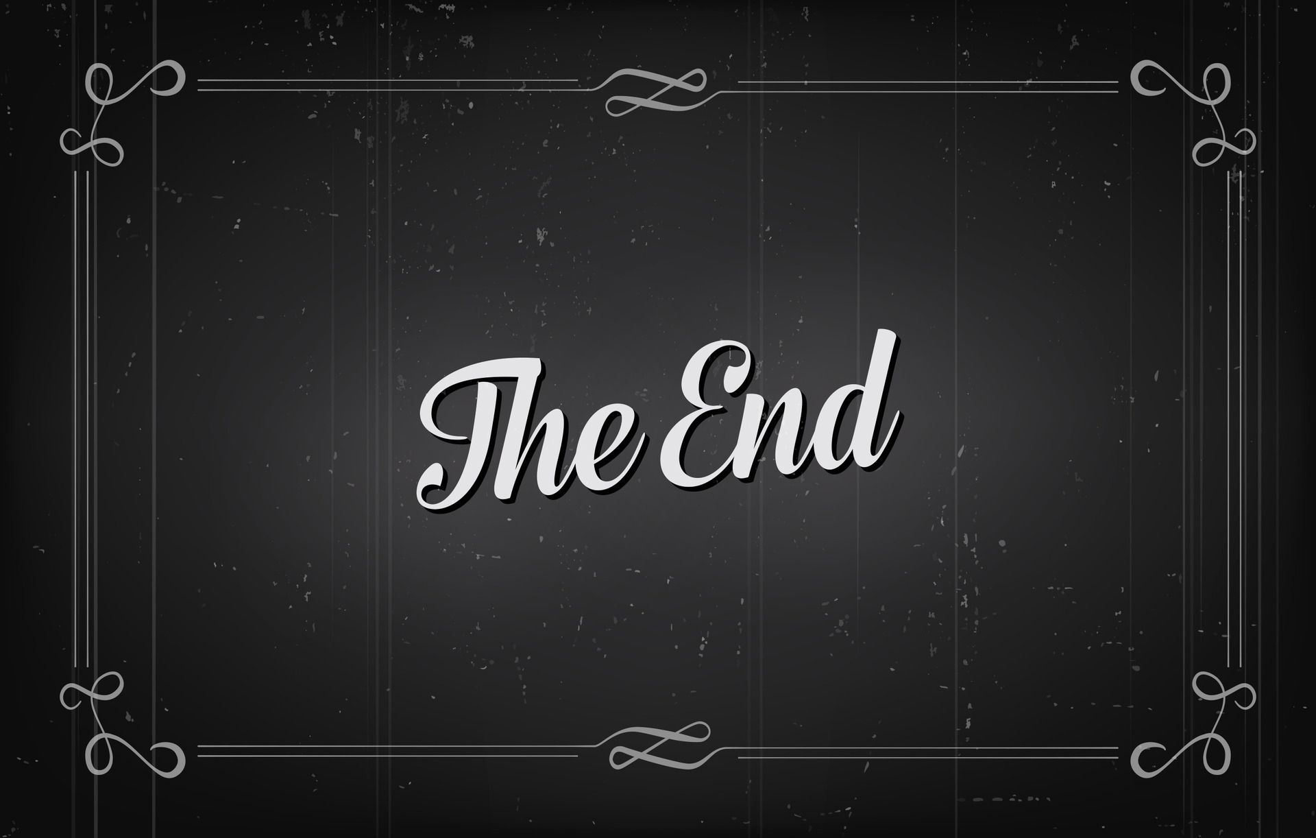 Silent movie cinema film end screen, retro border 32473686 Vector Art at Vecteezy