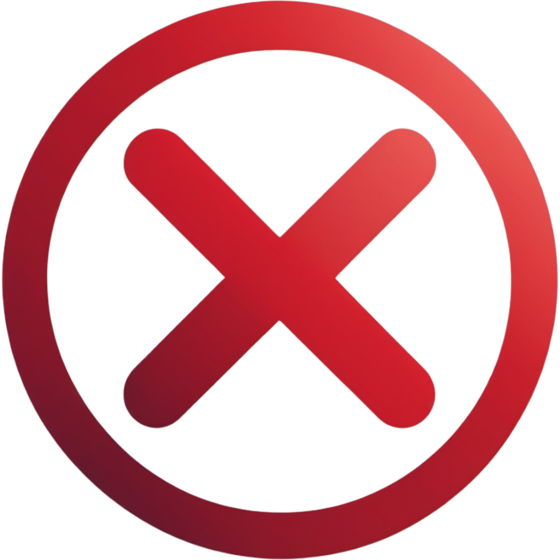 Red cross mark icon. AI Generative 32477141 PNG