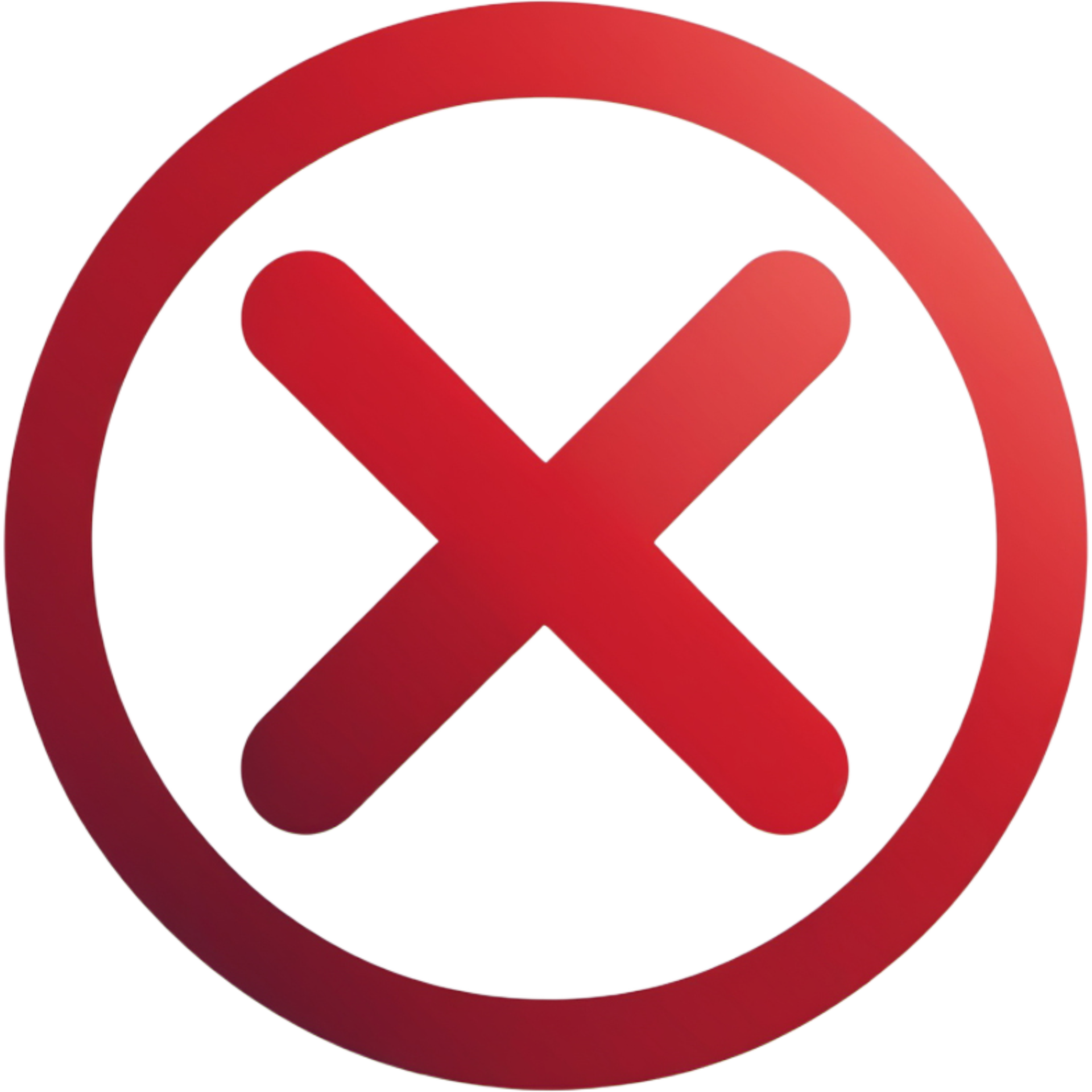 Red cross mark icon. AI Generative 32477141 PNG
