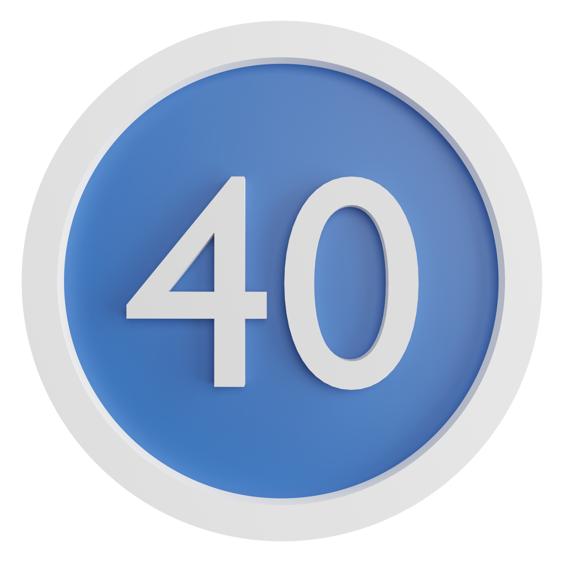 40 Minimum Speed Limit Sign Clipart Flat Design Icon Isolated On