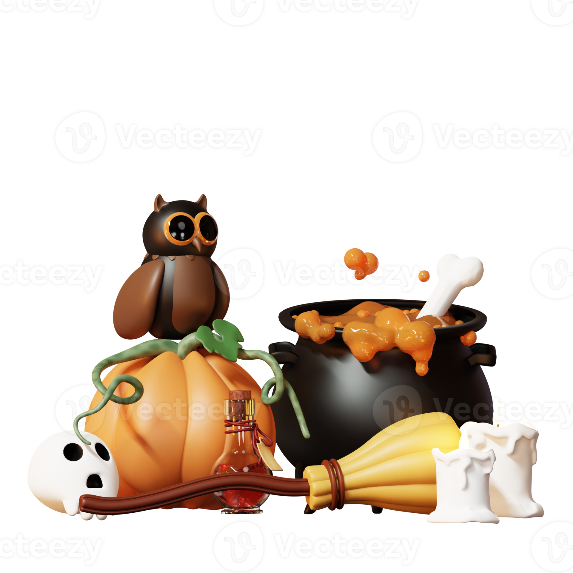 3d Happy Halloween Illustration 32479664 Png
