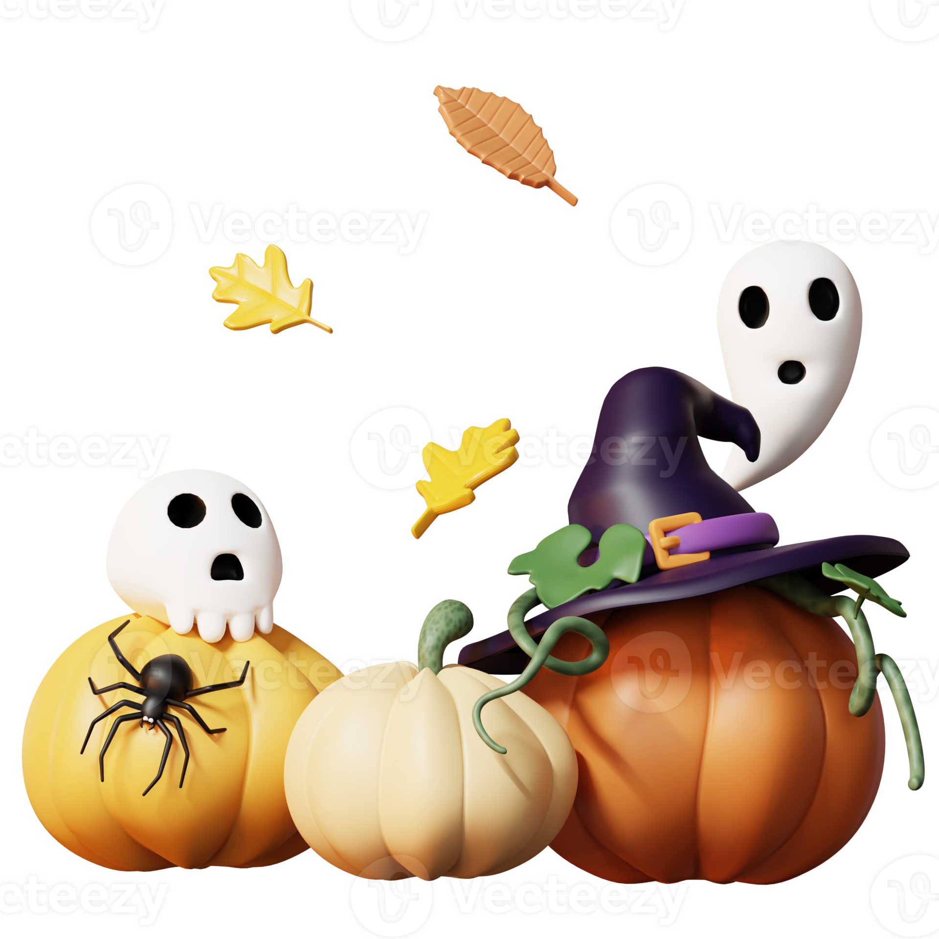 3d Happy Halloween Illustration 32479676 Png